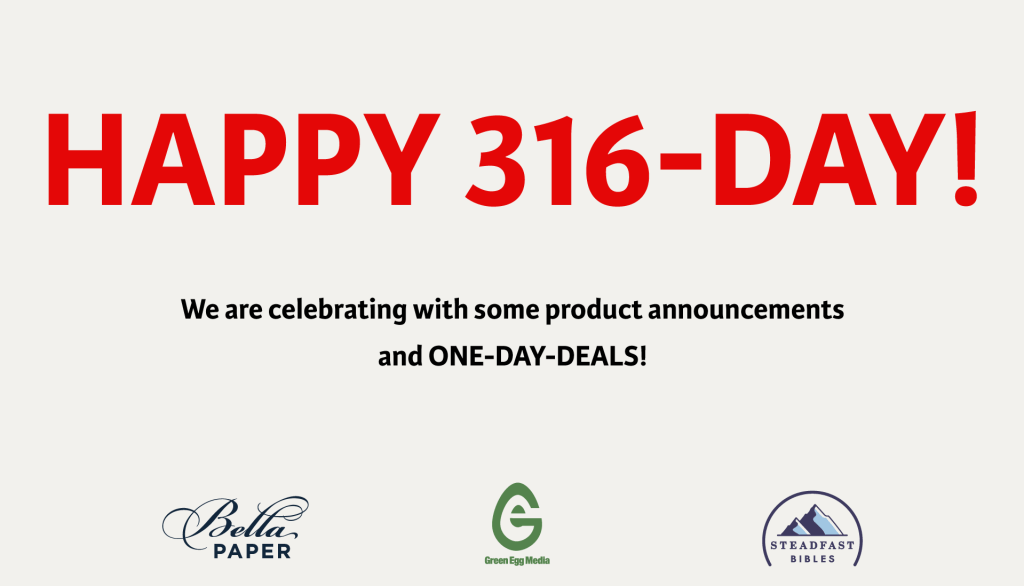 New Product Announcements – 316 Day 2021 — 316 Publishing