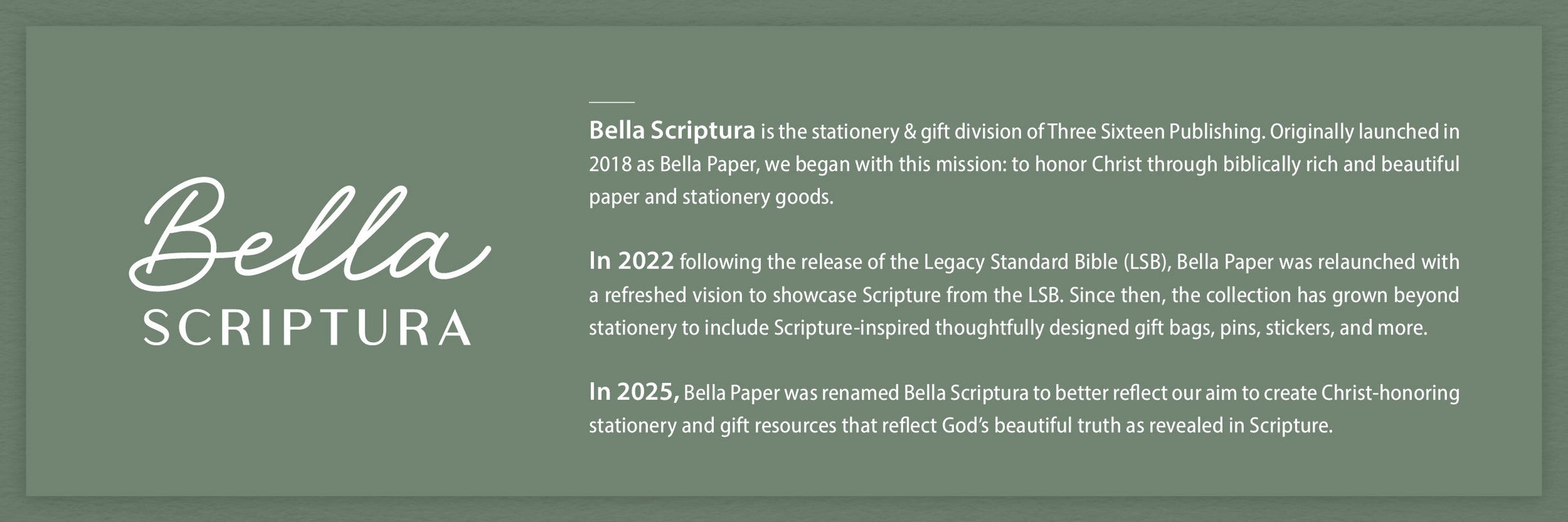 Bella Scriptura — 316 Publishing