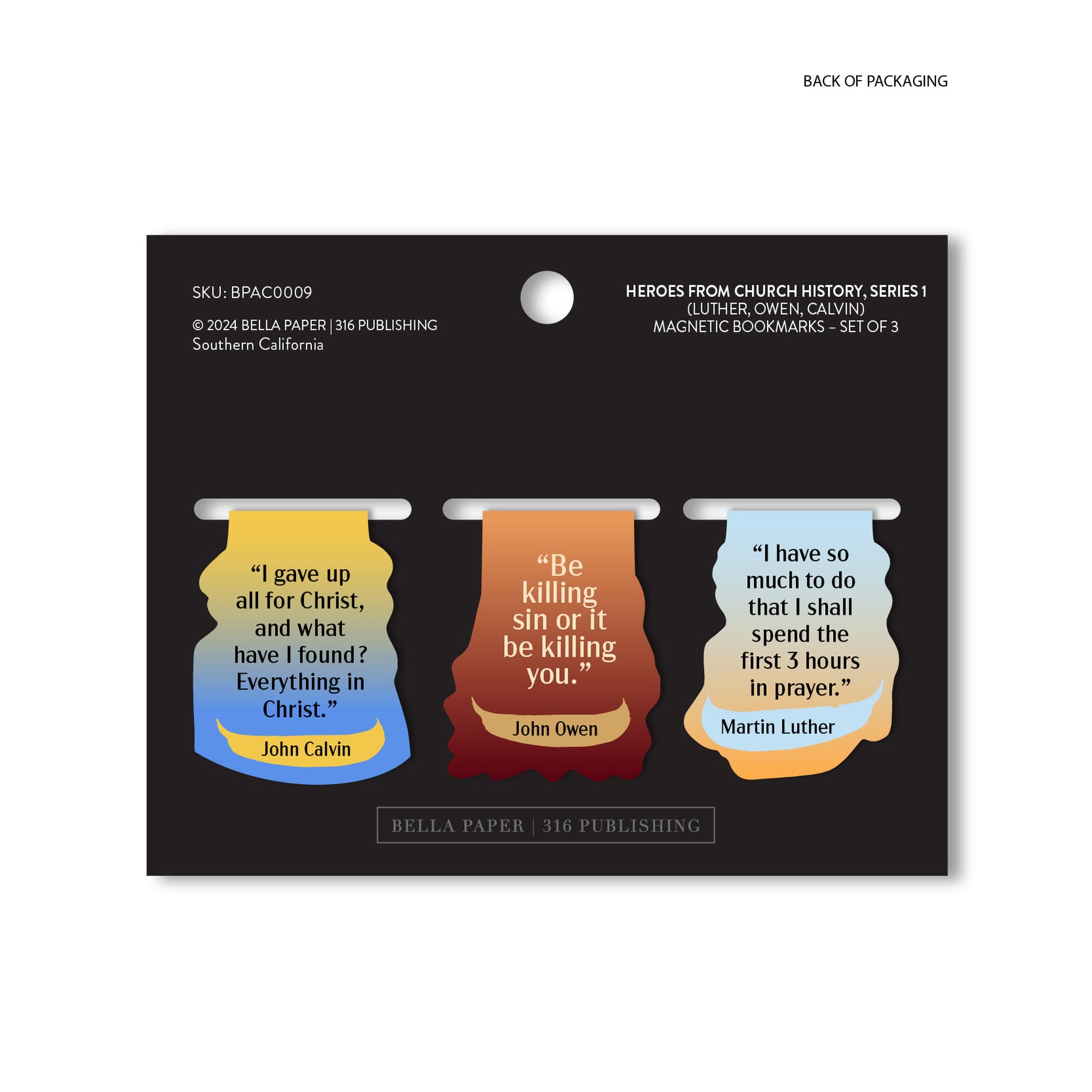 Heroes from Church History, Series 1 (Luther, Owen, Calvin) Magnetic B ...