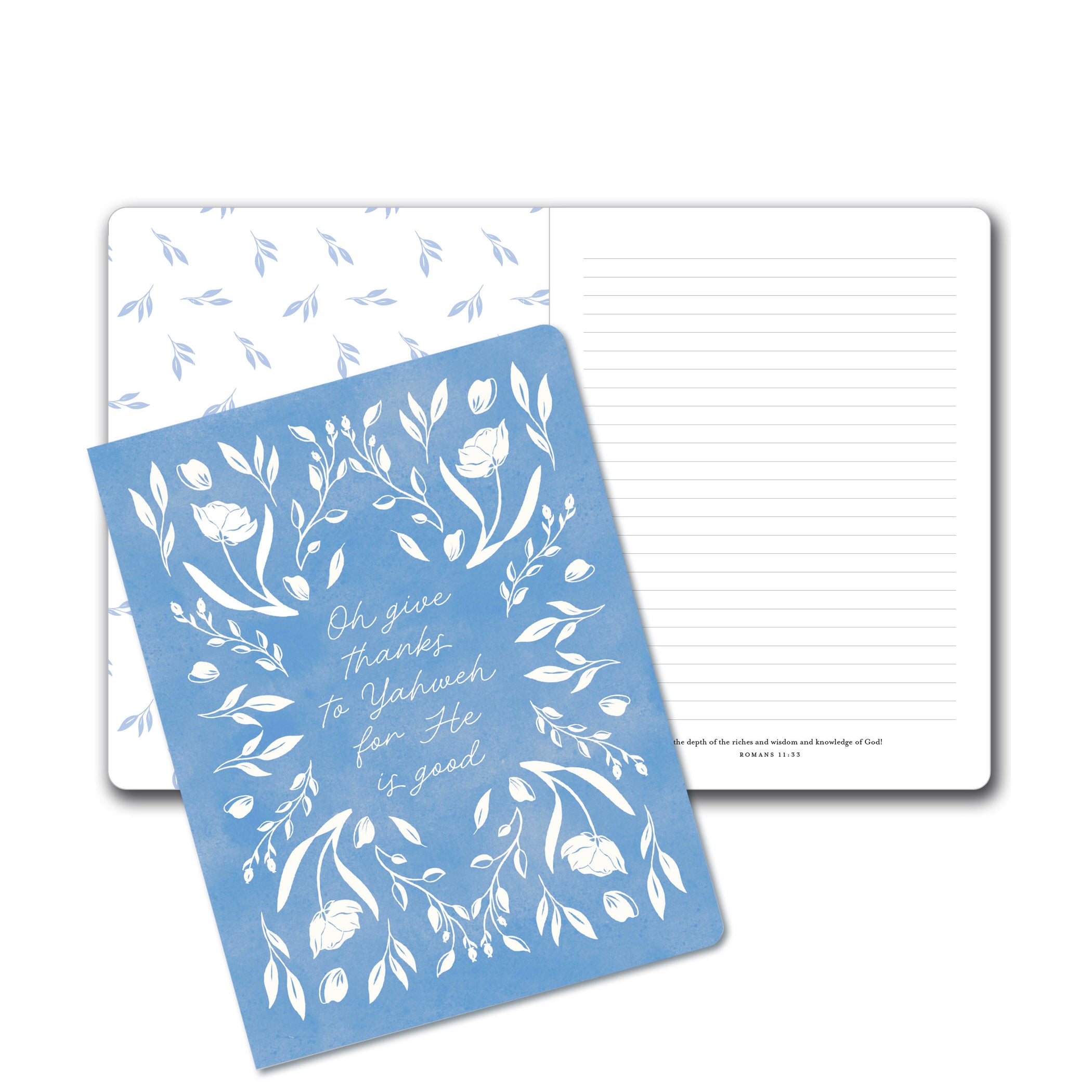 Flora Scriptura Blue Coptic-Bound Journal — 316 Publishing