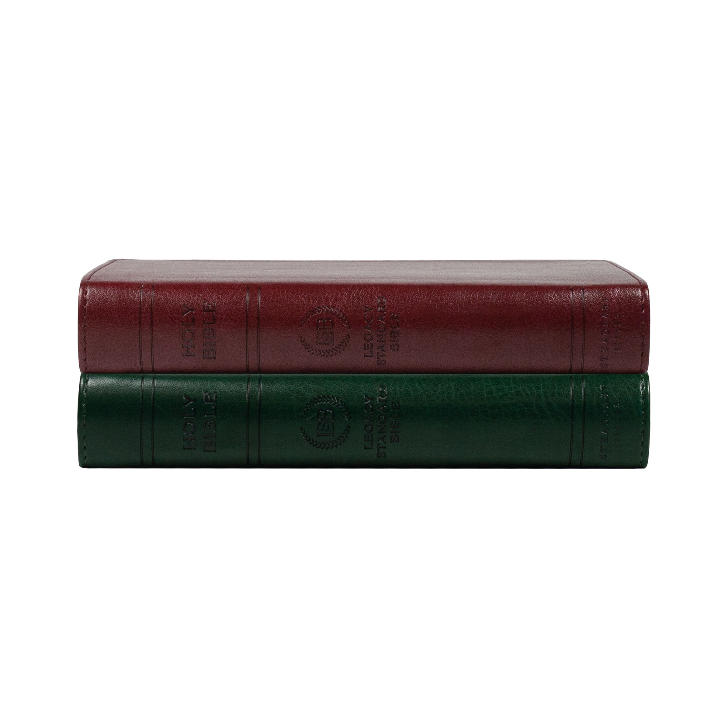 Legacy Standard Bible, Compact Edition - Burgundy & Forest Green Faux ...