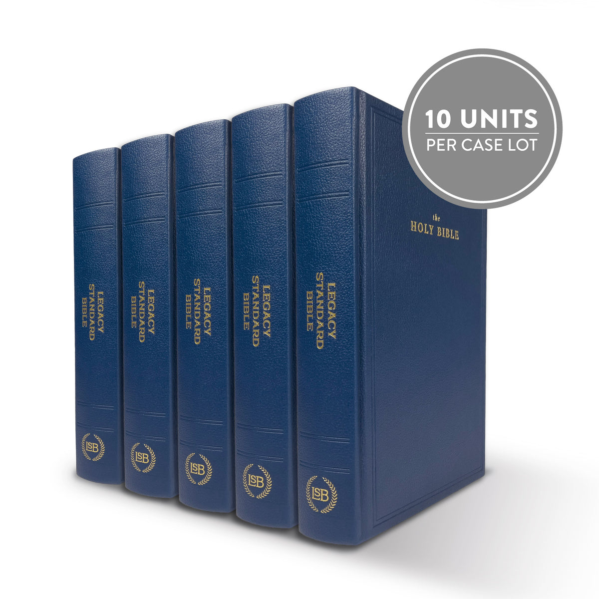 Legacy Standard Bible Handy Size Blue Faux Leather Hardcover - Case Lo ...